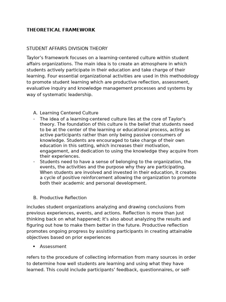 Theoretical Framework | PDF | Leadership | Evaluation