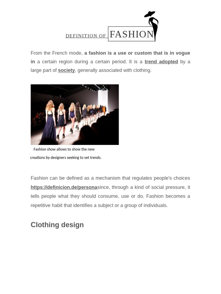 Definition of Fashion | PDF
