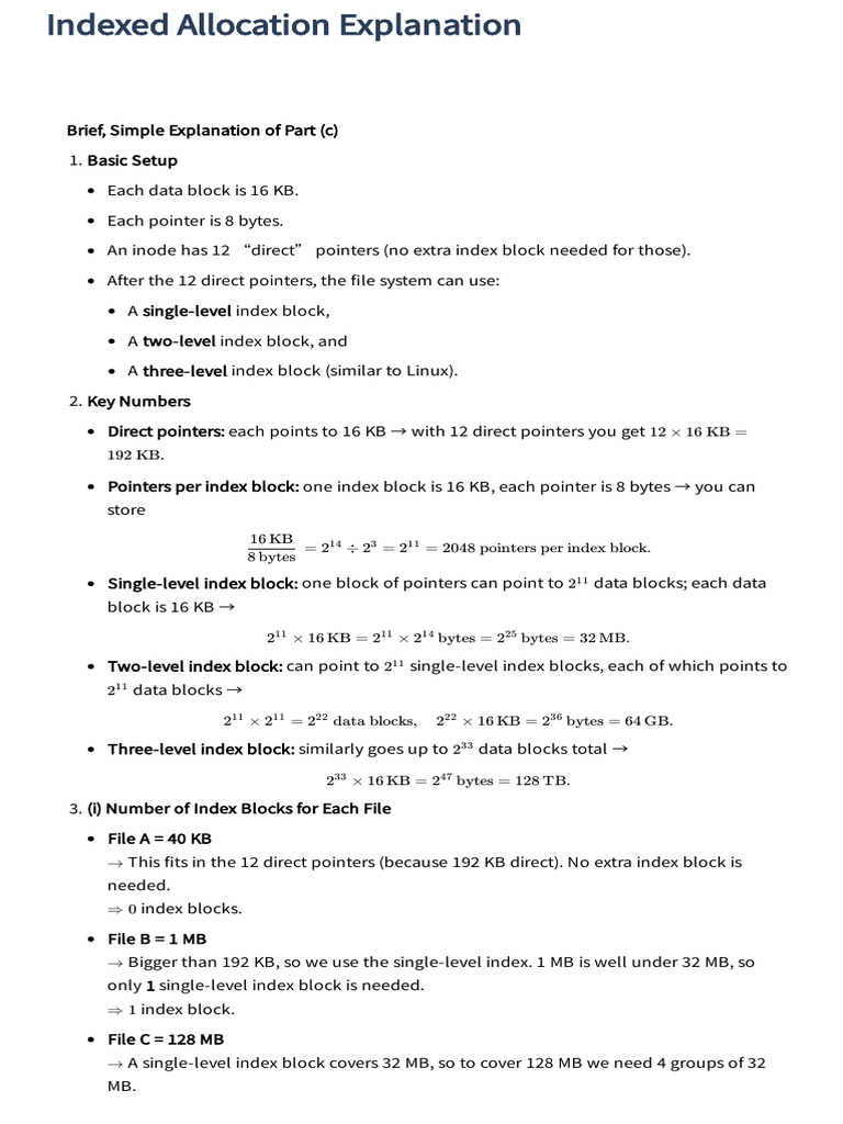 Indexed Allocation Explanation | PDF | Pointer (Computer Programming ... Indexed Allocation Explanation | PDF | Pointer (Computer Programming ...