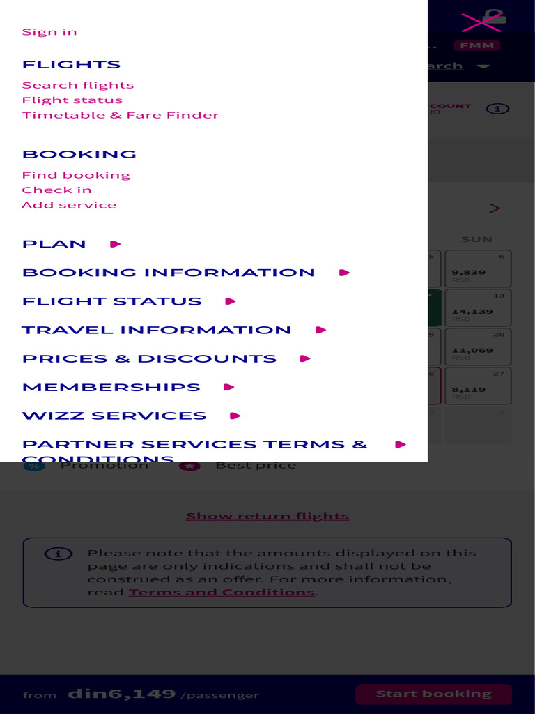 Fare Finder Find The Cheapest Flight Deals Wizz Air | PDF