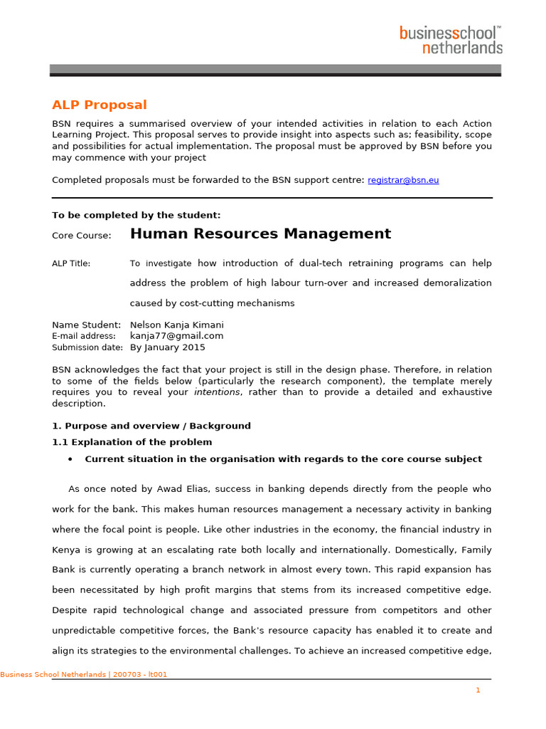 Dual-Tech Retraining in HRM Proposal | PDF | Human Resource Management ...