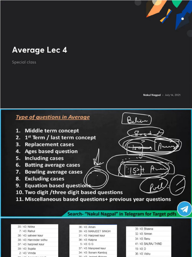 Average Lec 4 With Anno | PDF