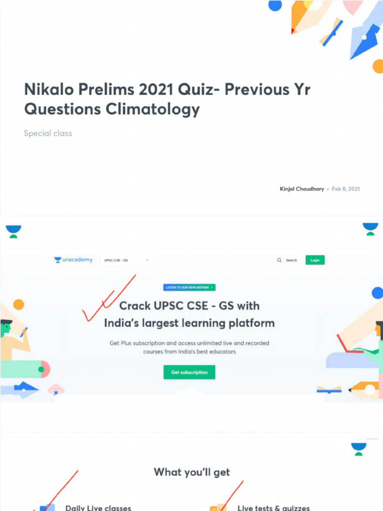 Nikalo Prelims 2021 Quiz Previous Yr Questions Climatology With Anno 2 ...