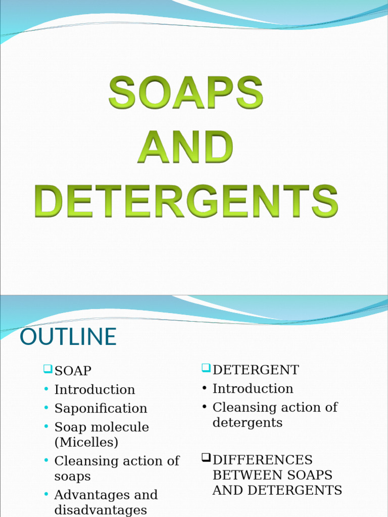 Mechanism of Soap Cleansing Action | PDF | Detergent | Soap
