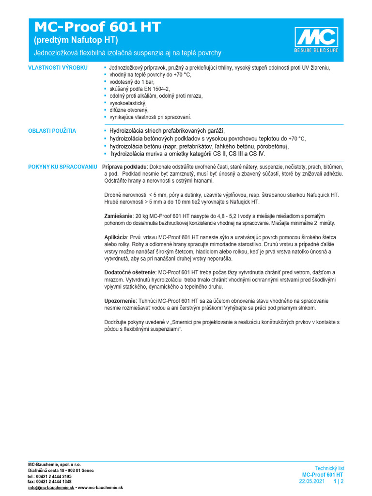 MC-Proof 601 HT | PDF