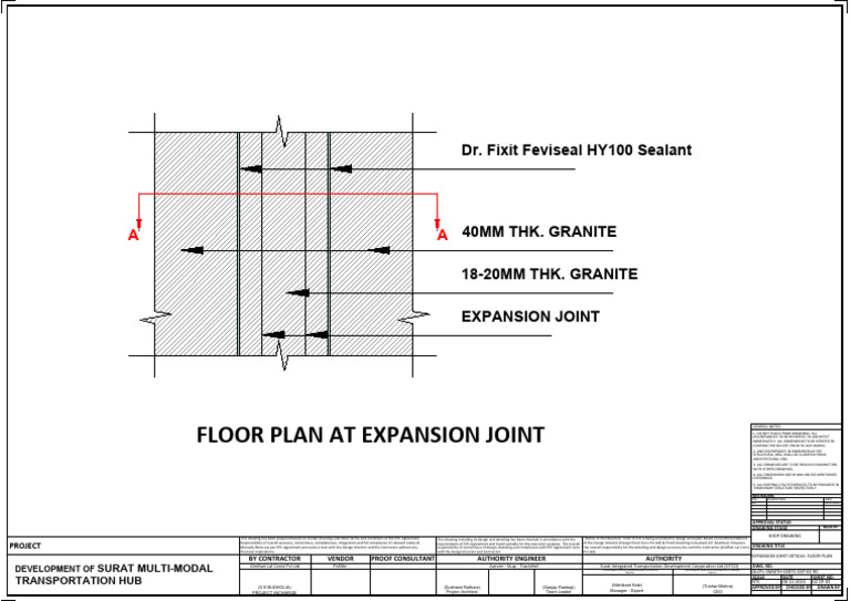 Expansion Joint Floor Plan Details | PDF
