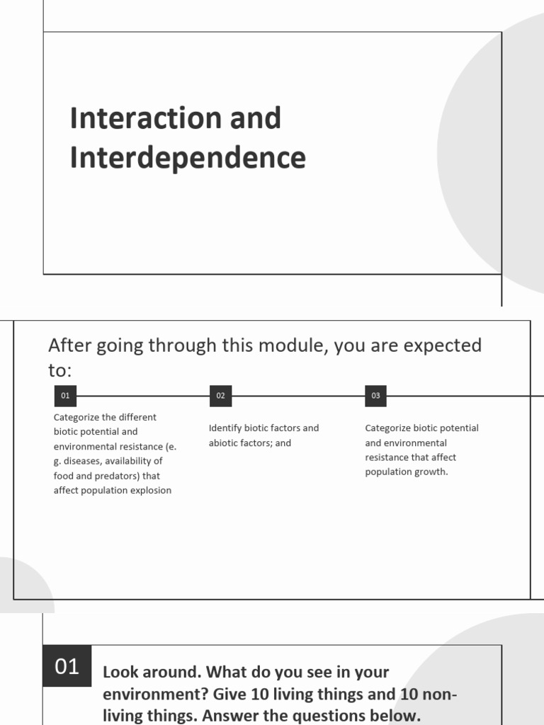 Interaction and Interdependence | PDF | Ecosystem | Predation