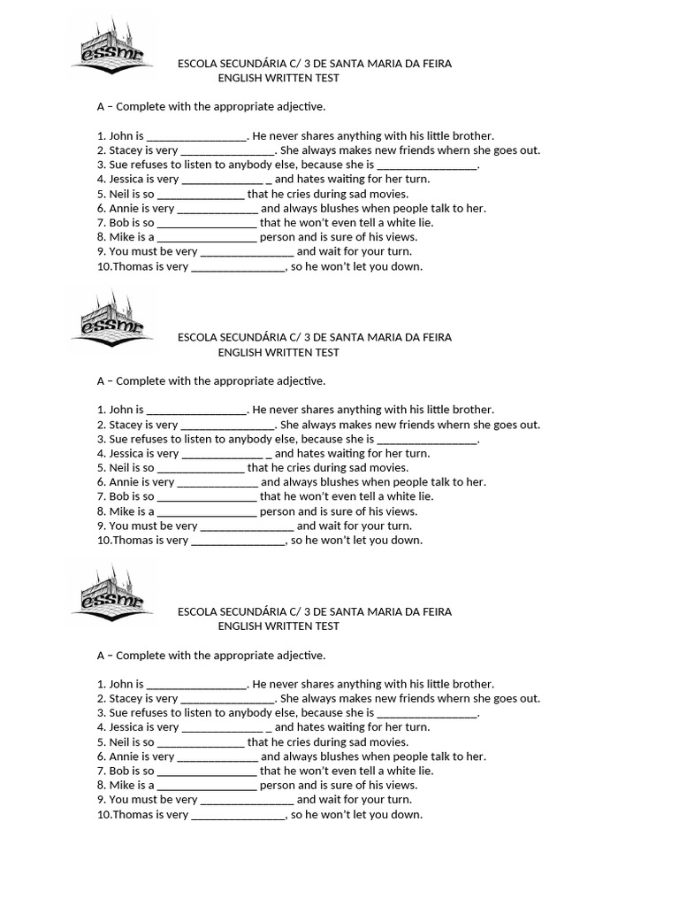Adjectives Describing People | PDF