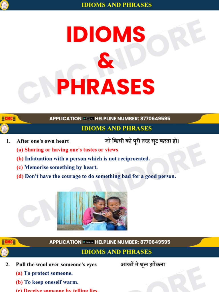 Idioms and Phrases (Practice 01) | PDF
