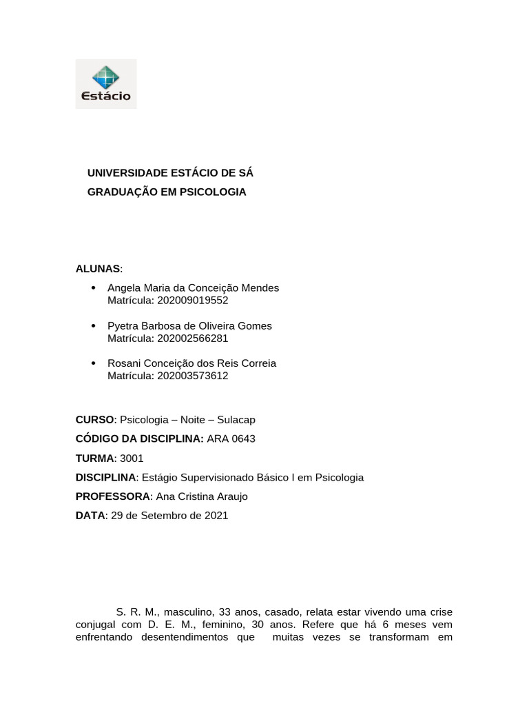 Entrevista - TCC - Grupo AV1 - 2021-2 | PDF