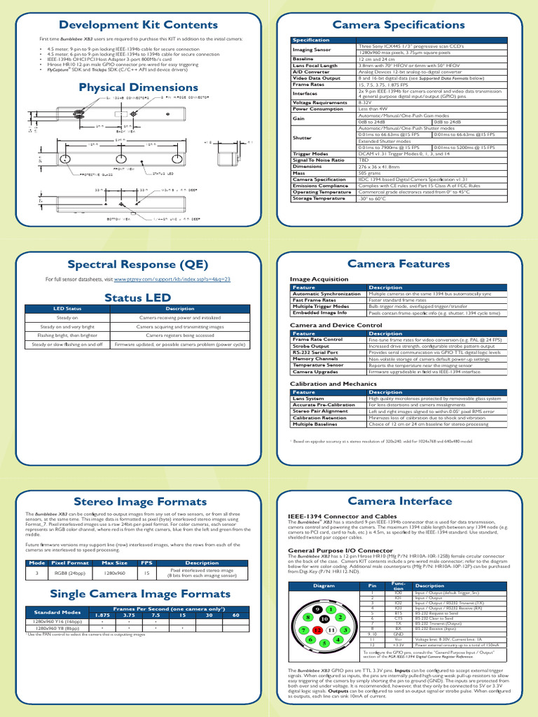 Bumblebee XB3 Getting Started Manual | PDF | Camera | Microsoft Windows