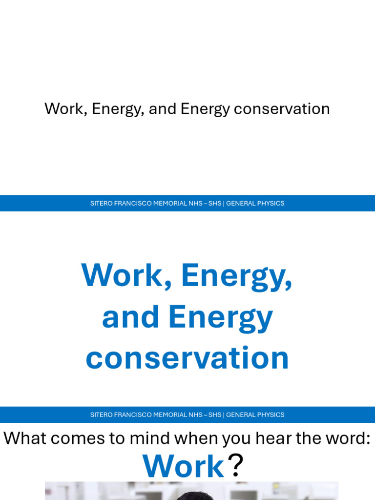 GenPhy-6-Work-Energy-and-Power | PDF | Potential Energy | Force