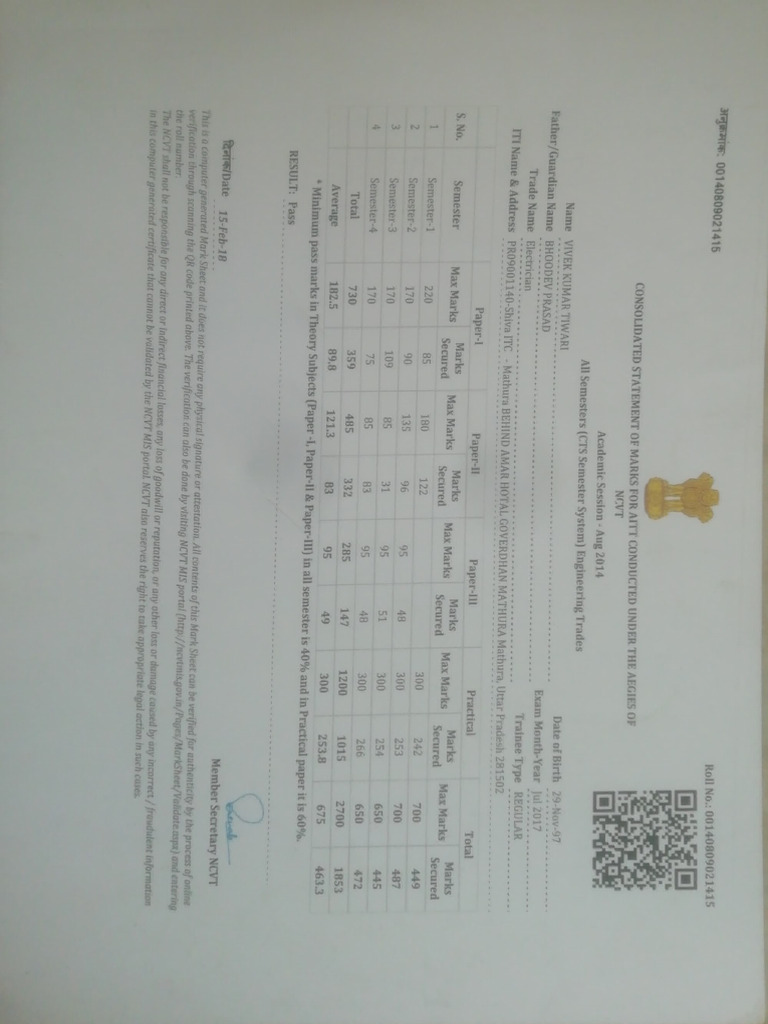 Iti Marksheet | PDF | Authentication | Access Control