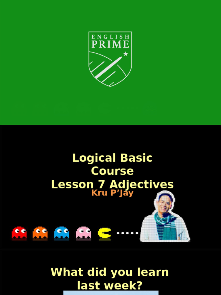 Logical Basic Lesson 7 Adjectives | PDF | Adjective | Linguistic Typology
