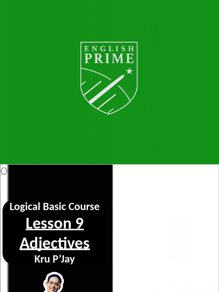 Logical Basic Lesson 9 Adjectives | PDF | I Phone | Apple Inc.