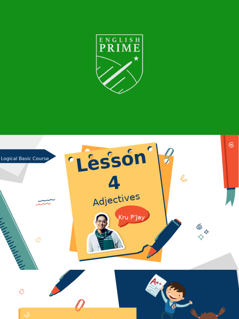 Logical Basic Lesson 4 Adjectives | PDF | Adjective | Adverb