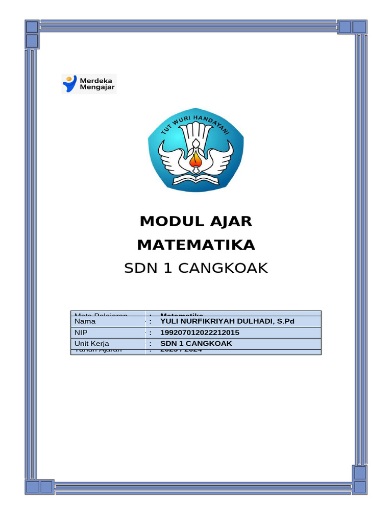 Cover-Modul Ajar | PDF
