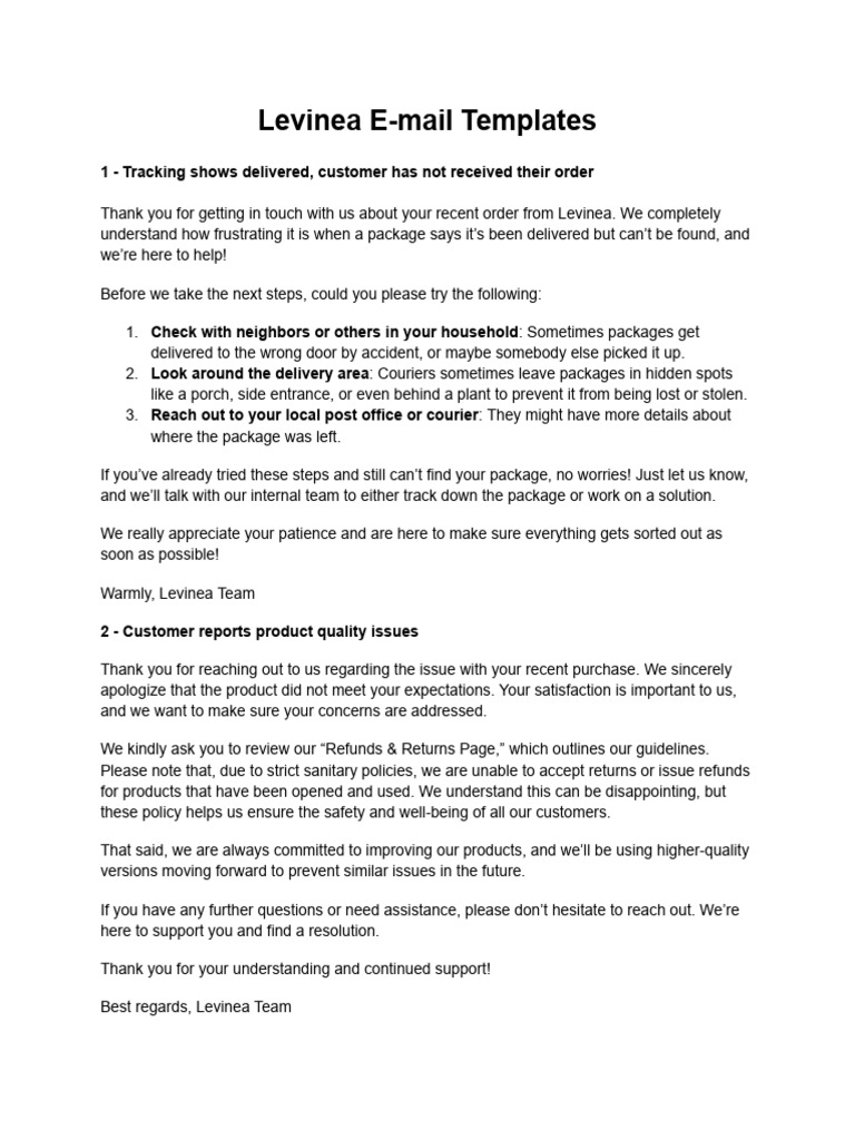 Levinea E-mail Templates (1) | PDF