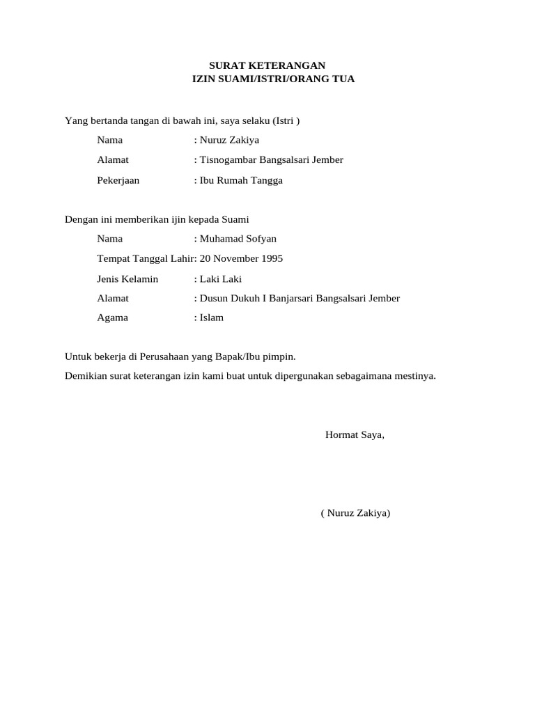 Surat Izin | PDF