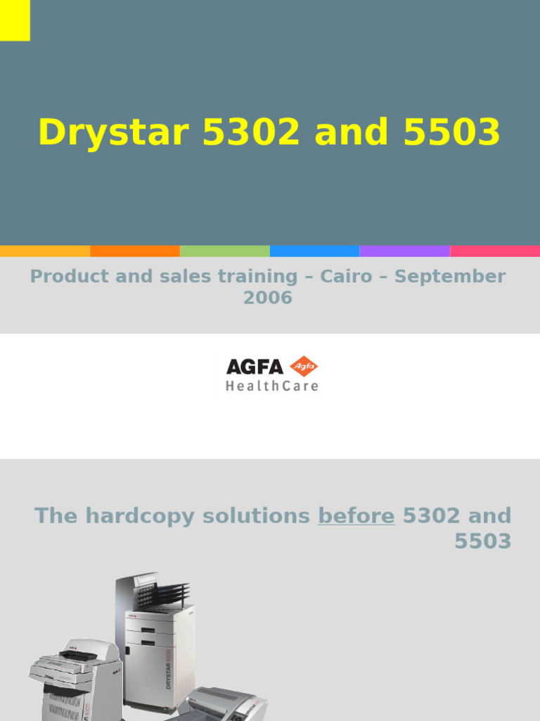 AGFA Drystar Product Training Cairo 2006 | PDF | Imaging | Image Processing