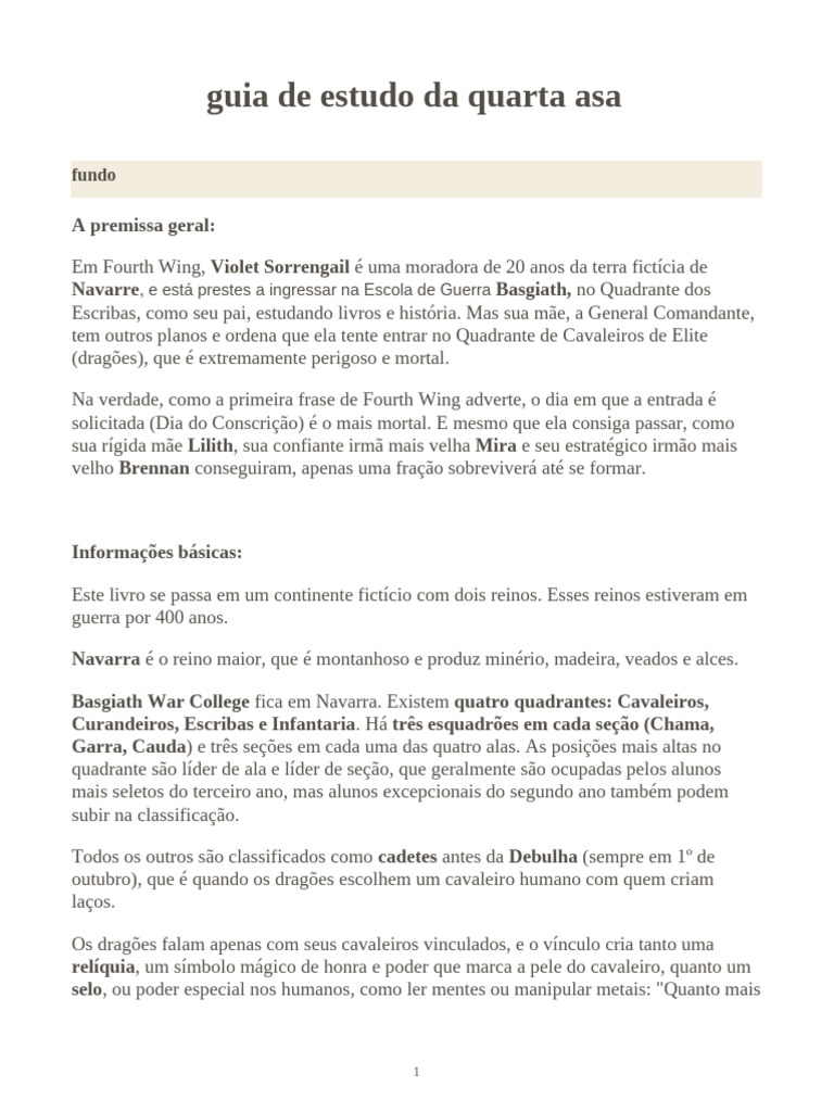 Quarta Asa | PDF | Dragão | Continente