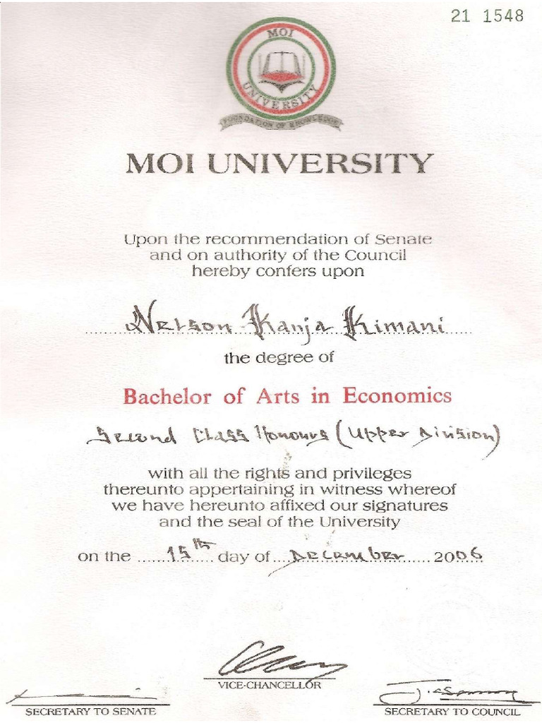 Degree Certificate PDF | PDF
