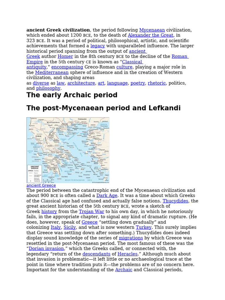 Ancient Greek Civilization Overview | PDF | Greeks | Classical Antiquity