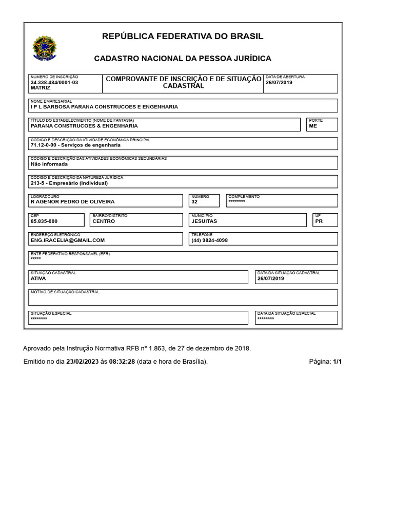 CNPJ Atualizado | PDF