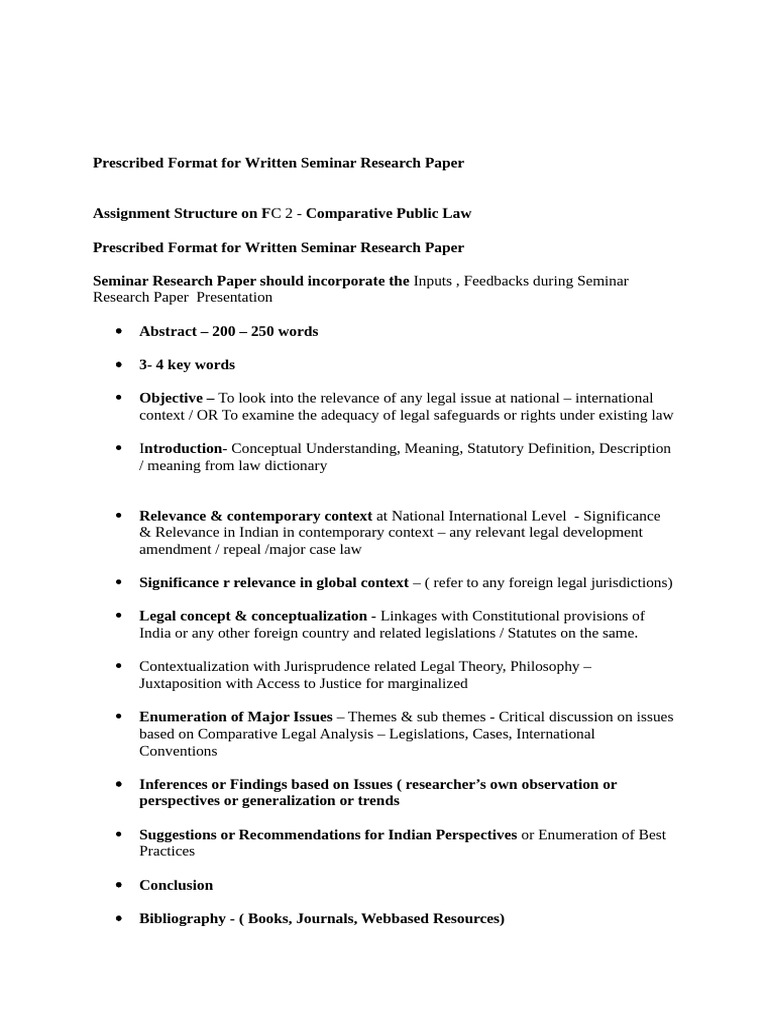 Seminar Research Paper Format Guide | PDF | Academic Publishing ...