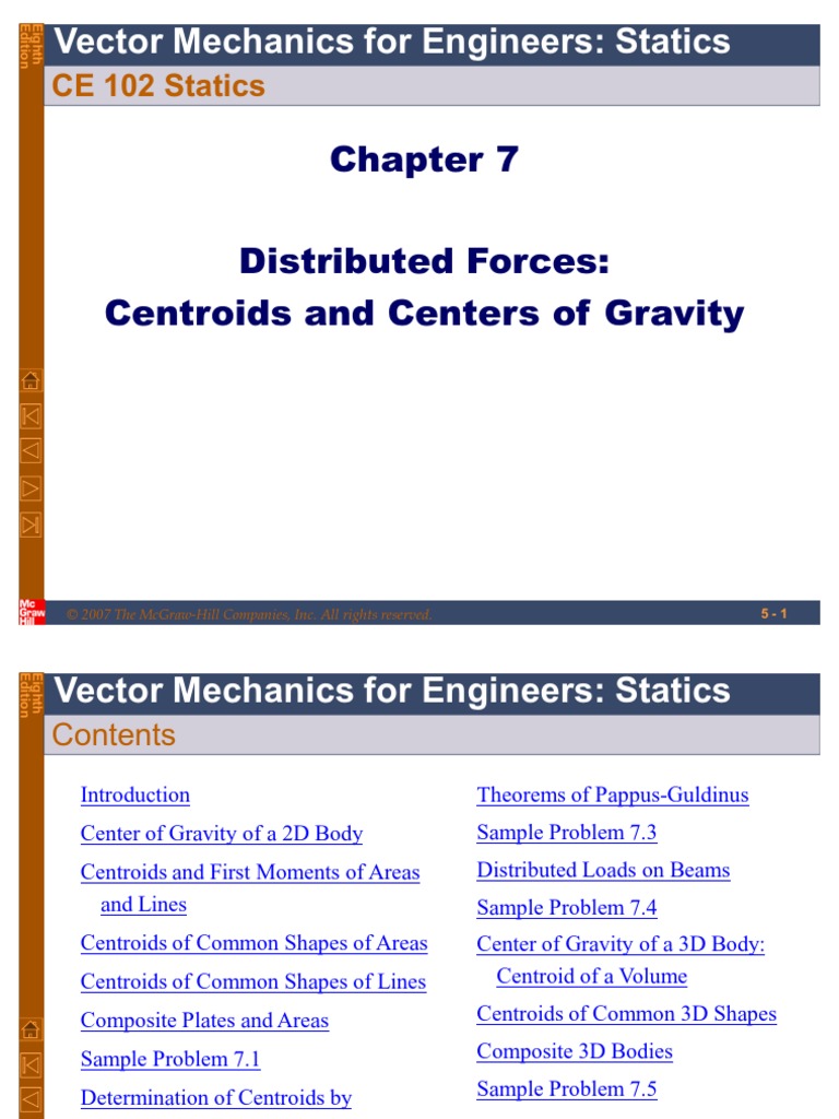 Ch07 Distributed Forces Centroids and Centers of Gravity 2 | PDF ...