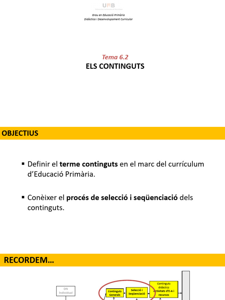 Tema 6.2 Els Continguts | PDF