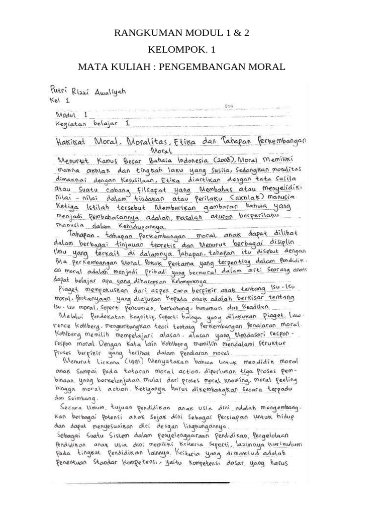 RANGKUMAN MODUL 1 Kel. 1 | PDF