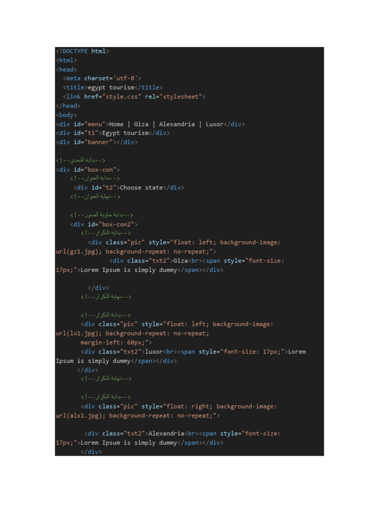 Index HTML Code | PDF