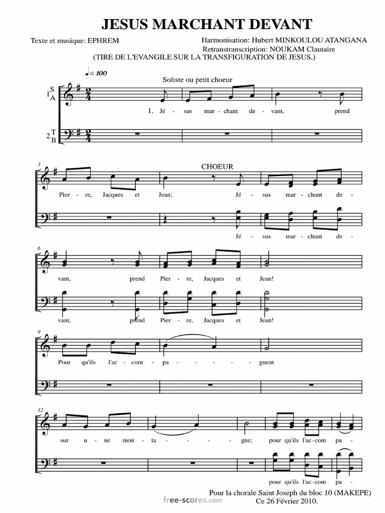 Jesus Marchant Devant | PDF