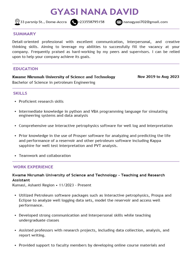 David Resume 2 | PDF