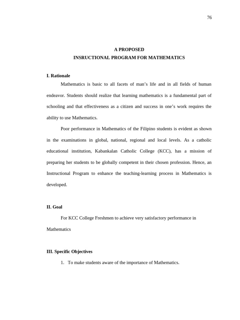 Enhancing Mathematics Instruction Program | PDF | Mathematics | Teachers
