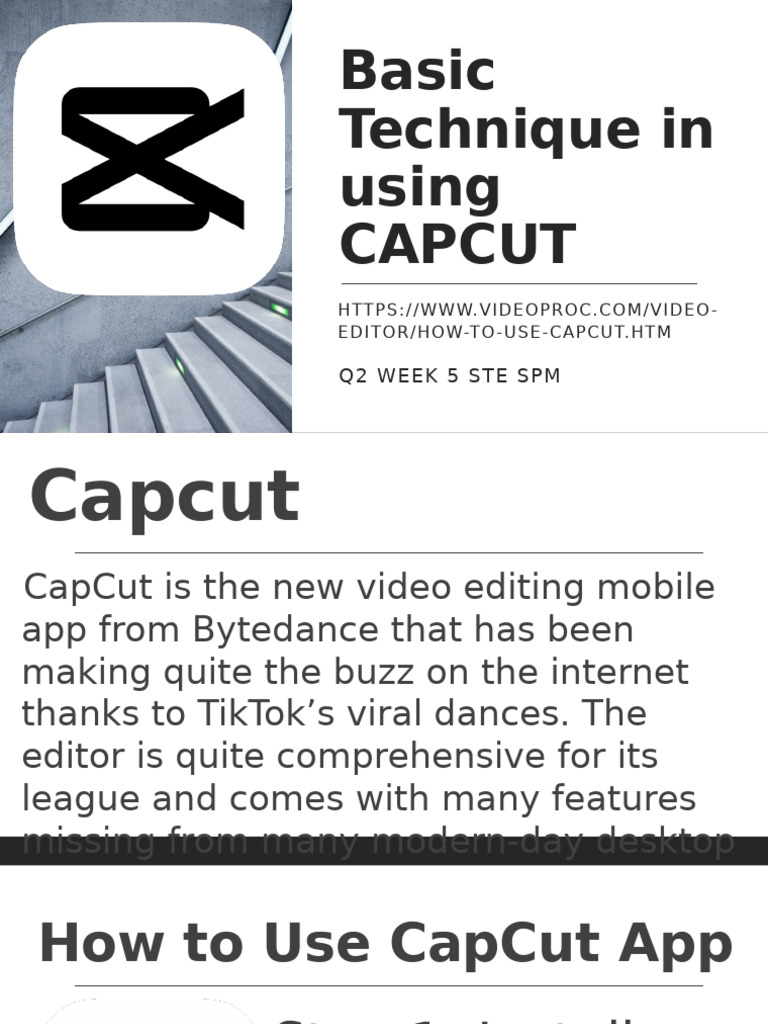 Basic Technique in Using CAPCUT | PDF | Icon (Computing) | Video