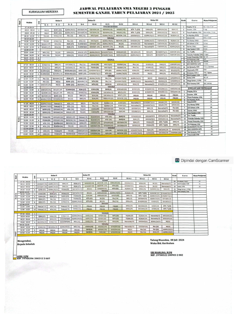jadwal 20242025 | PDF
