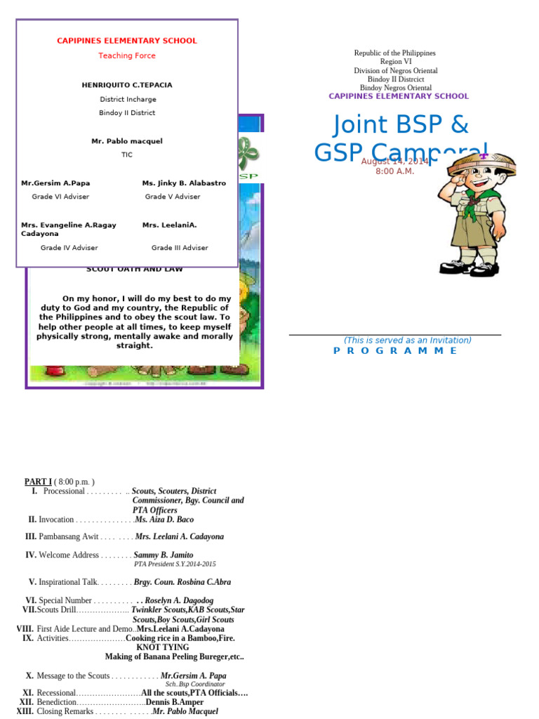 PROGRAM-BSP | PDF | Youth Movements | Scouting