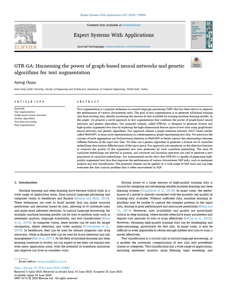 Harnessing the power of graph-based neural networks and genetic | PDF | Machine Learning | Deep ...