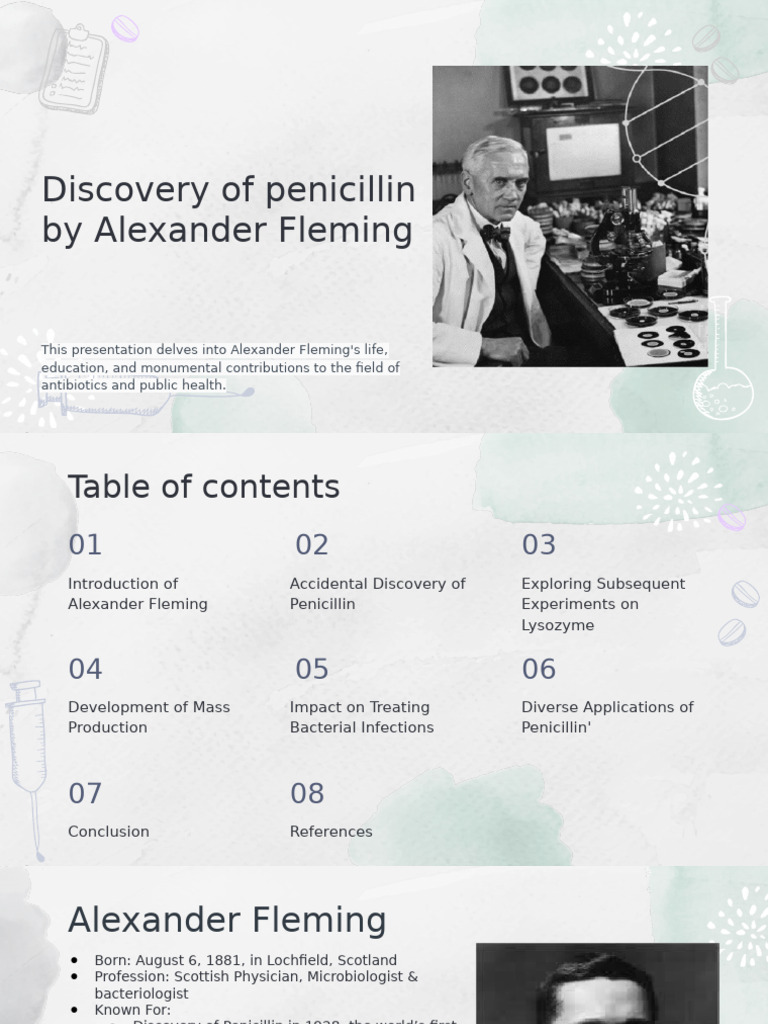 Discovery of Penicillin by Alexander Fleming | PDF | Penicillin ...