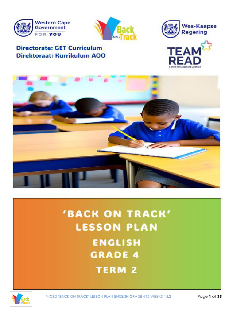 #Bot - Eng GR4 - 1+9TPD - Lesson Plan - T2 WK1&2 | PDF | Reading ...