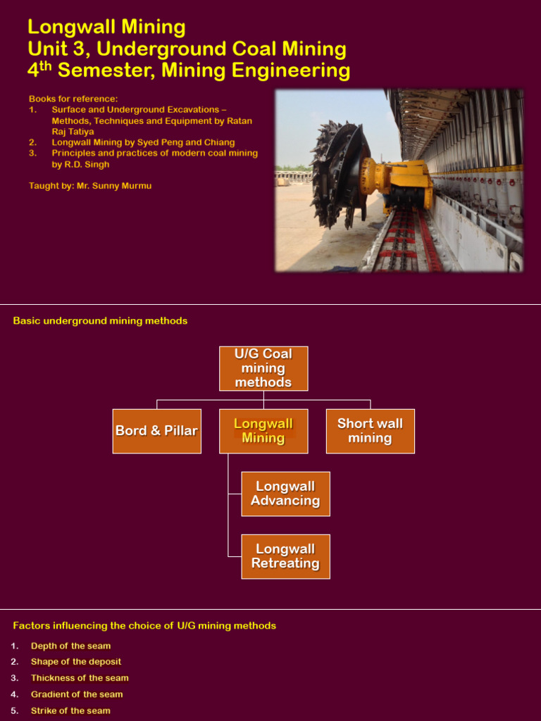 03 Longwall Mining | PDF | Coal Mining