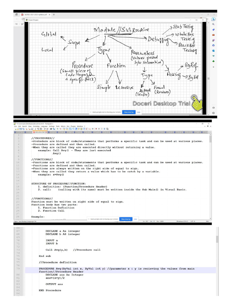 Cambridge A Level FUNCTIONS AND PROCEDURES Notes | PDF