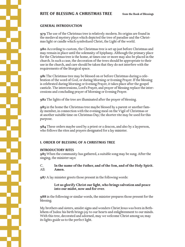 Christmas Tree Blessing Ceremony Guide | PDF | Jesus | Glory (Religion)
