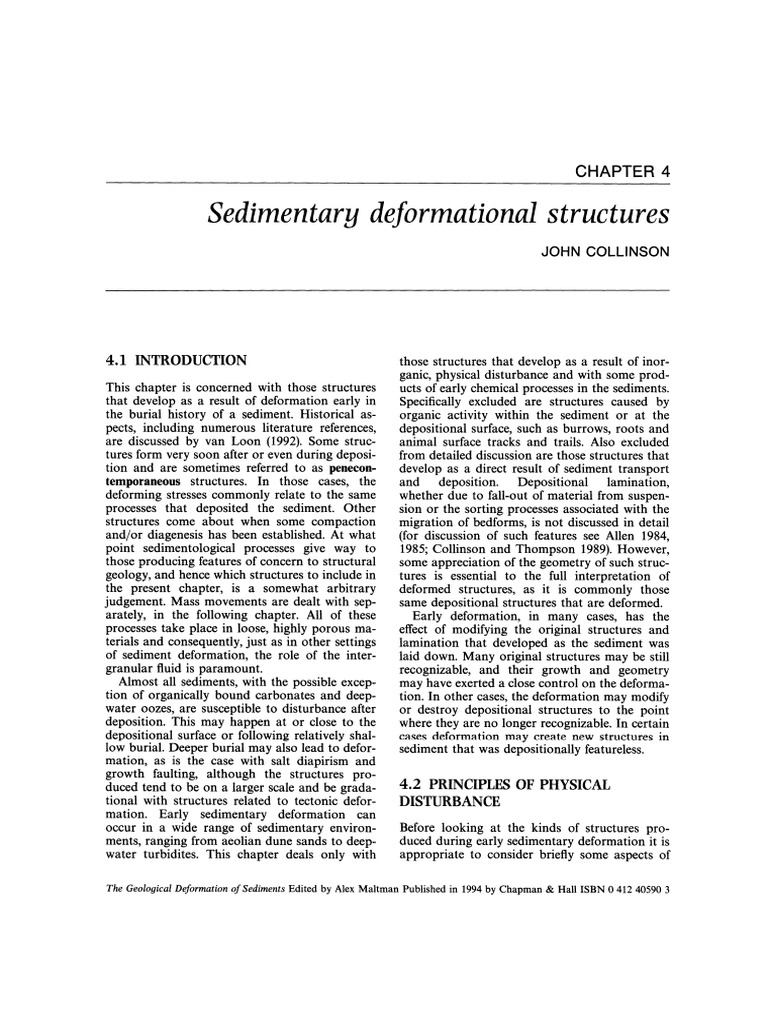 Lectura Estructuras Sedimentarias Collinson1994 | PDF | Strength Of Materials | Porosity