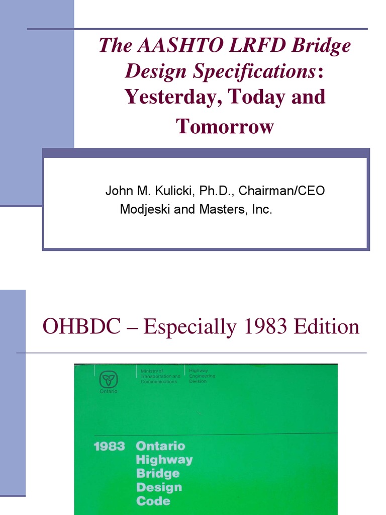 The Aashto LRFD Bridge Design Specifications | PDF | Ton | Reliability ...
