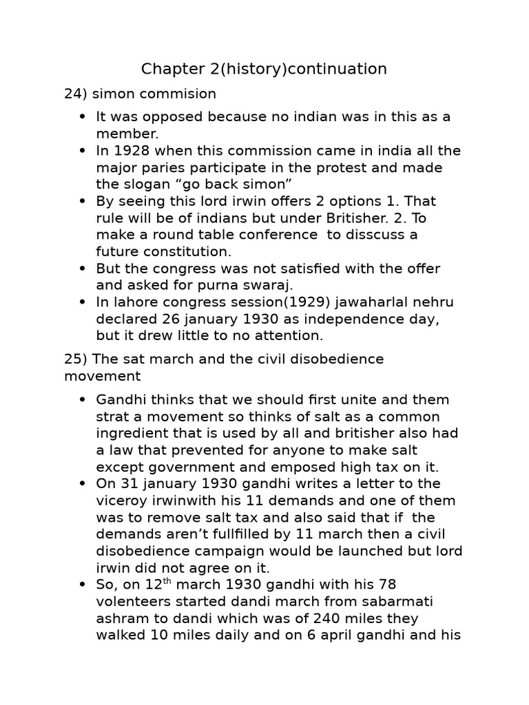Chapter 2 History Continuation | PDF | Indian Independence Movement ...