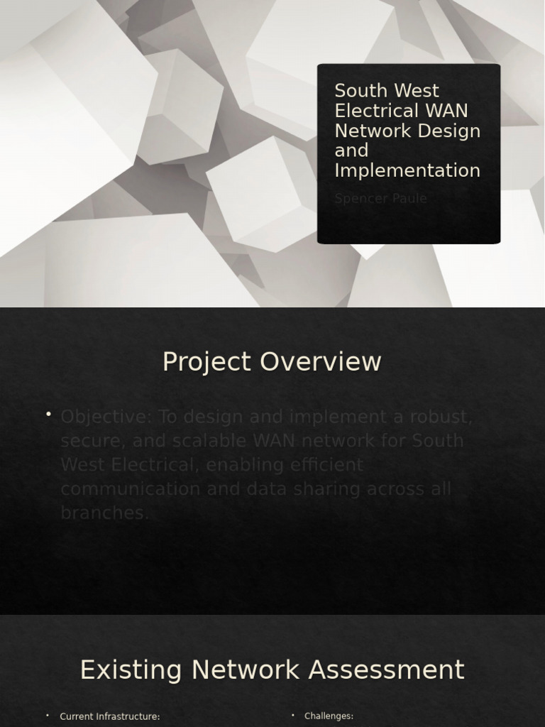 South West Electrical WAN Network Design and Implementation | PDF ...