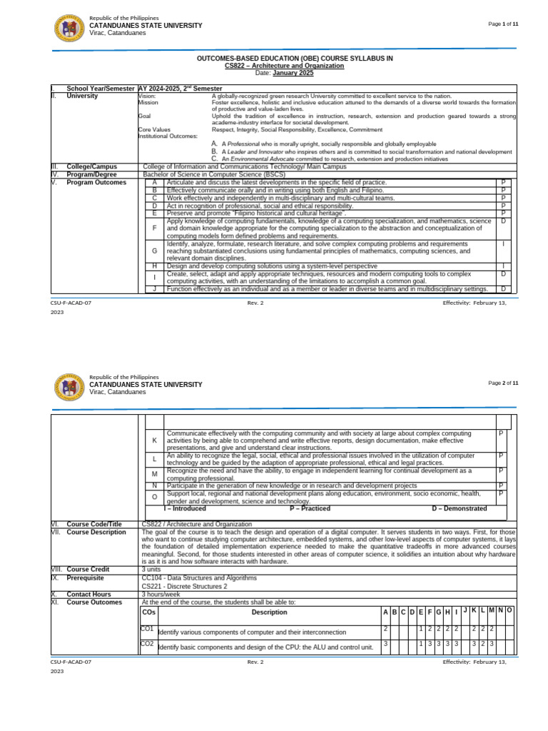CS822 Architecture and Organization | PDF | Input/Output | Computing